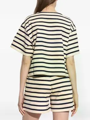 Moncler Striped Logo-print T-shirt