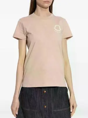 Moncler Logo Appliqué T-shirt - Pink