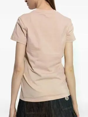 Moncler Logo Appliqué T-shirt - Pink