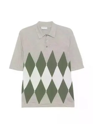 BALLANTYNE Argyle-pattern Polo Shirt