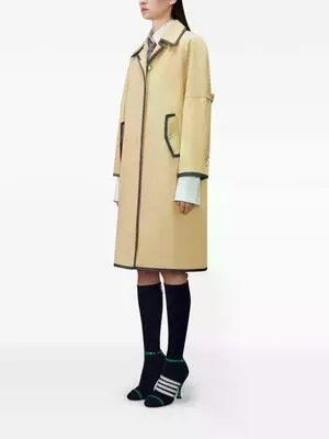 Thom Browne Raglan Coat With Tricolour Grosgrain Loop