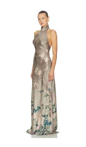SAU LEE Gillian Satin Dress