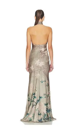 SAU LEE Gillian Satin Dress