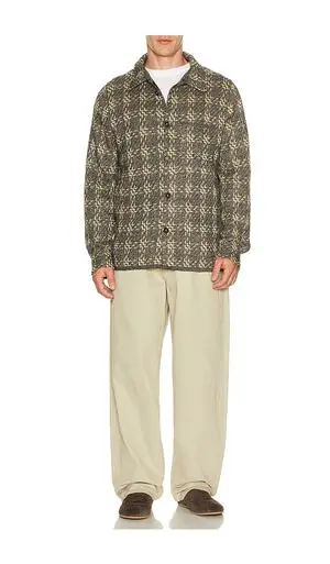 Guest In Residence Plaid Linen Blend Work Shirt In . Also