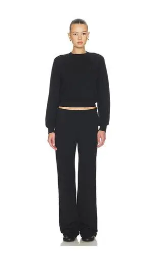 Eterne Shrunken Raglan Sweatshirt - Black