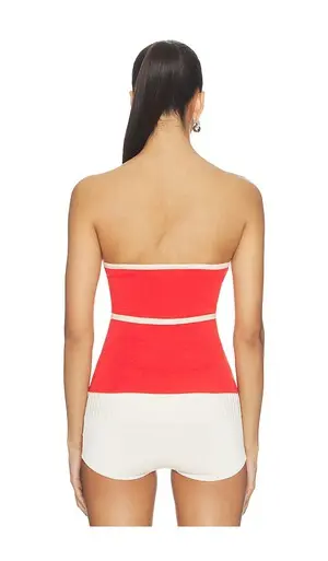 Heartloom Averil Ribbed Knit Top - Red