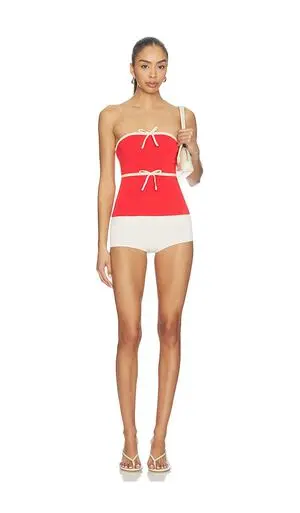 Heartloom Averil Ribbed Knit Top - Red