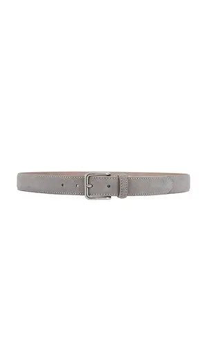 Vince 30mm Alex Stitched Suede Belt - Grey