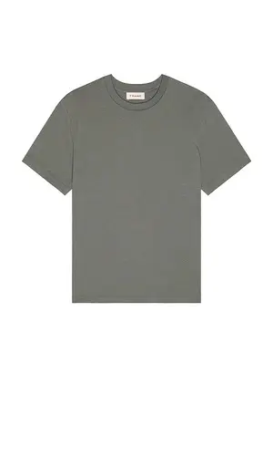 FRAME Short Sleeve Light Cotton Tee In . Also - Grey