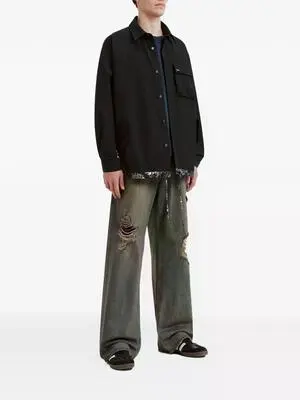 MUSIUM DIV. Paisley Panel Pocket Shirt