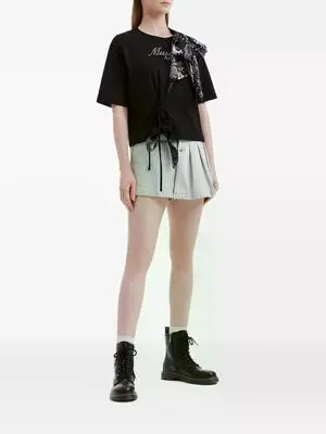 MUSIUM DIV. Bow-detail T-shirt - Black