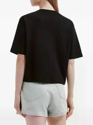 MUSIUM DIV. Bow-detail T-shirt - Black