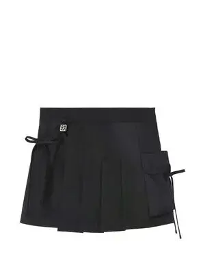 MUSIUM DIV. Tie Pleated Shorts - Black