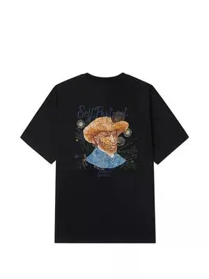 MUSIUM DIV. Portrait-print T-shirt - Black
