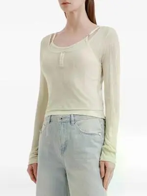 MUSIUM DIV. Button Ribbed Sleeveless Top