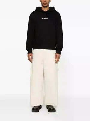 JIL SANDER Logo-print Hoodie - Black