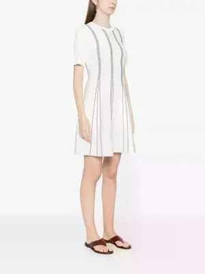 Liu Jo Ribbed Knit Short Sleeve A-line Dress