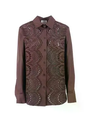 P.a.r.o.s.h Appliqué Shirt - Brown