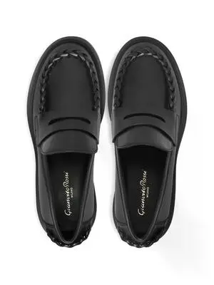 GIANVITO ROSSI Yuna Braided Loafers - Black