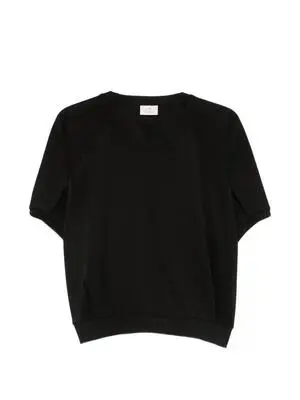 DEHA Short-sleeve T-shirt With Pleated Detailing - Black
