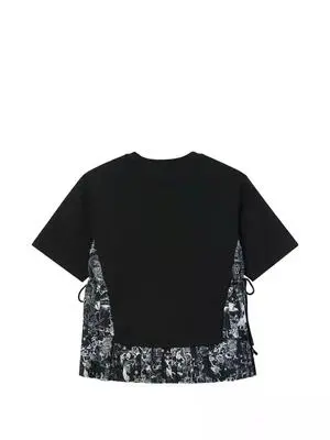 MUSIUM DIV. Panelled T-shirt With Bandana Print - Black