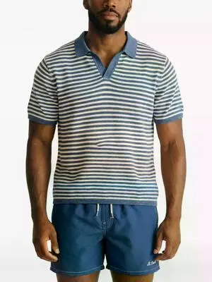 MC2 SAINT BARTH Sloan Stripes Cotton Striped Top - Blue