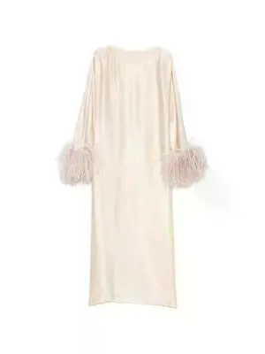 STEPHAN JANSON Feather-trim Midi Dress