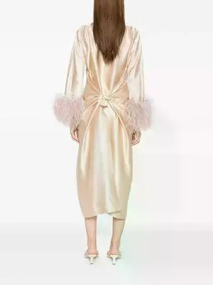 STEPHAN JANSON Feather-trim Midi Dress