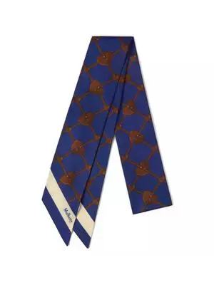 Mulberry Heart Pockets Printed Scarf - Blue
