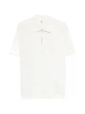 C.P. COMPANY Zip-up Polo Shirt - Neutrals