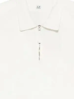 C.P. COMPANY Zip-up Polo Shirt - Neutrals