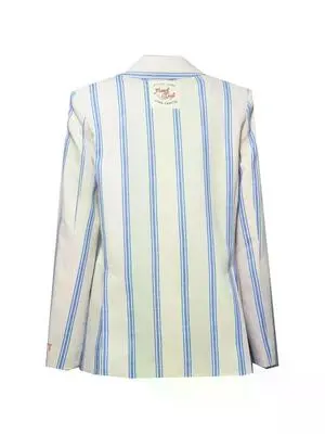 FRONT STREET 8 Striped Double-breasted Blazer