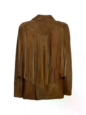 BLUSOTTO Fringed Leather Jacket