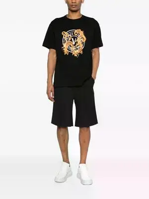 Versace Logo-print Cotton T-shirt - Black
