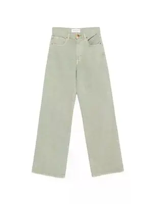 SLVRLAKE Grace Wide Leg Jeans - Green