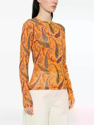 Etro Paisley-print Top - Orange