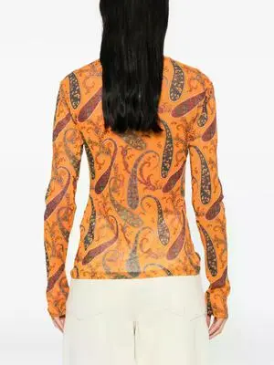 Etro Paisley-print Top - Orange