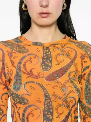 Etro Paisley-print Top - Orange