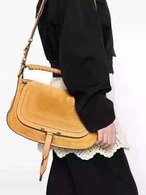 Chloé Small Marcie Topstitched-handle Tote - Brown