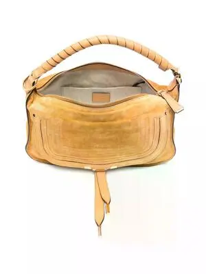 Chloé Small Marcie Topstitched-handle Tote - Brown