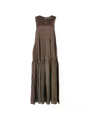 Aspesi Gathered Dress - Brown