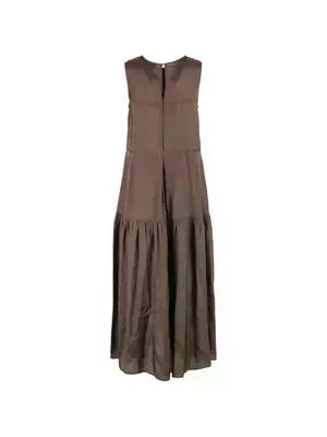 Aspesi Gathered Dress - Brown