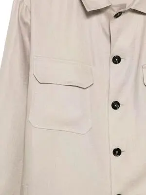 Tagliatore Buttoned-pocket Shirt Jacket - Neutrals