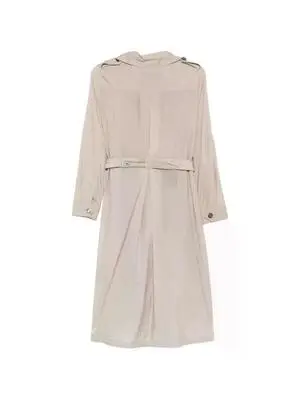MOORER Cleopatra Belted Double-breasted Trench Coat - Neutrals