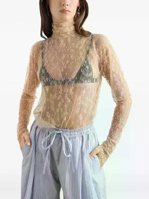 Dolce & Gabbana Chantilly Lace Blouse - Neutrals