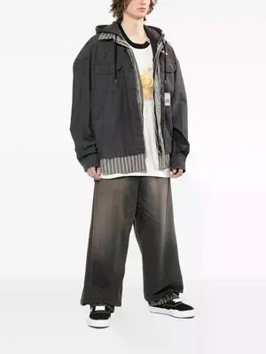 Mihara Yasuhiro Striped Hooded Jacket