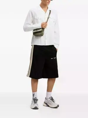 Palm Angels Logo-embroidered Track Shorts - Black