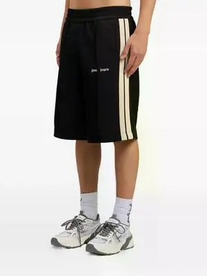 Palm Angels Logo-embroidered Track Shorts - Black