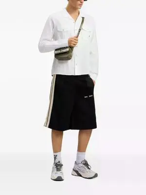 Palm Angels Logo-embroidered Track Shorts - Black