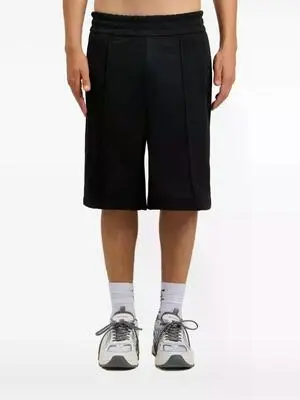 Palm Angels Curved Logo Track Shorts - Black